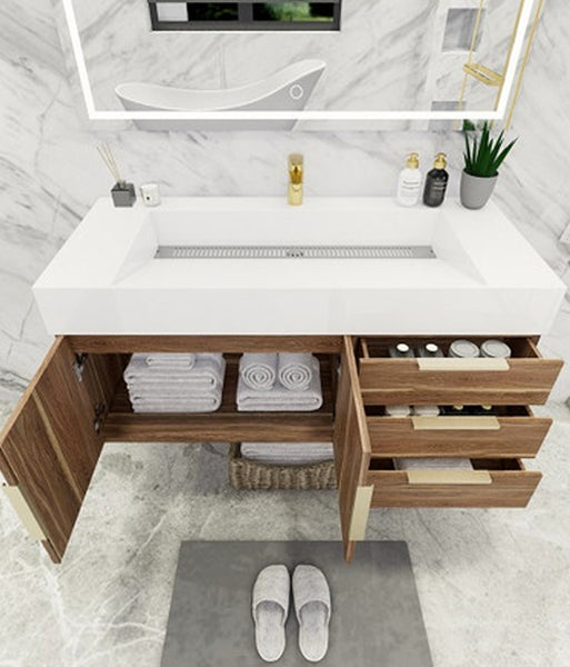 Rosé Vanity 48" Modern Floating Vanity – Maison Bertet